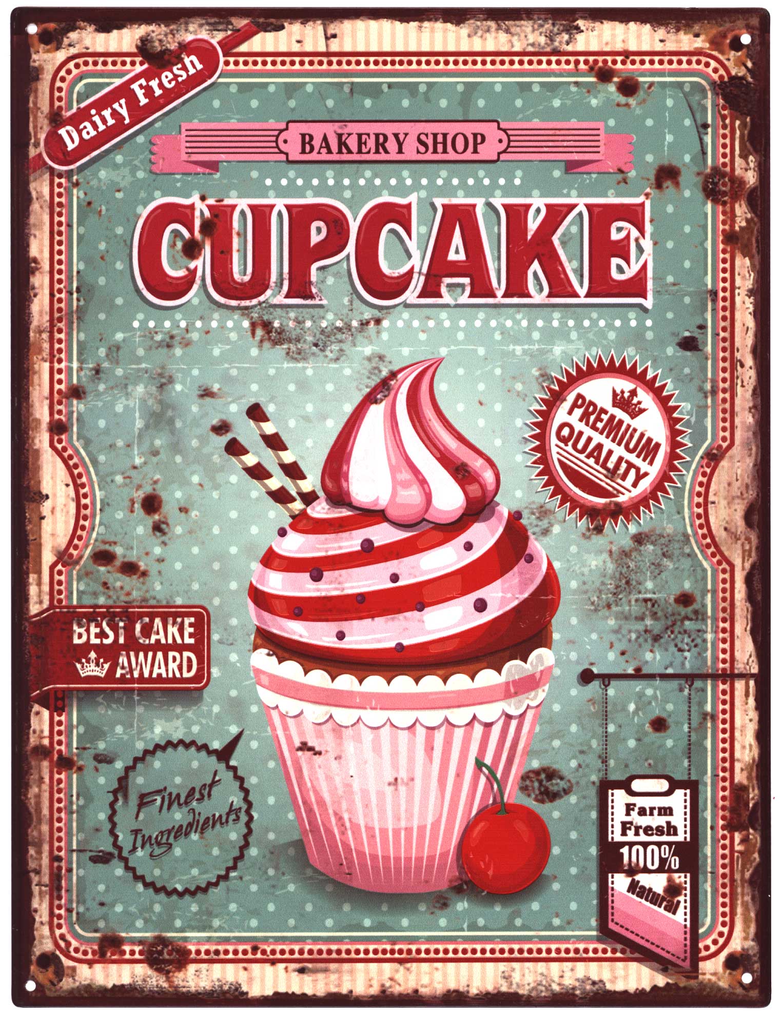 Moritz Deko Blechschild Bakery Shop Cupcake | Kaufland.de