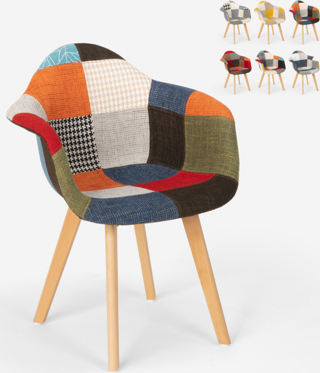 Patchwork Sessel Stuhl Nordisches Design | Kaufland.de