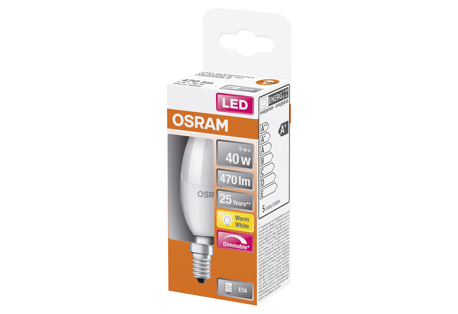OSRAM 4058075430914 OSRAM LED-Lampe LED SUPERSTAR CLASSIC B