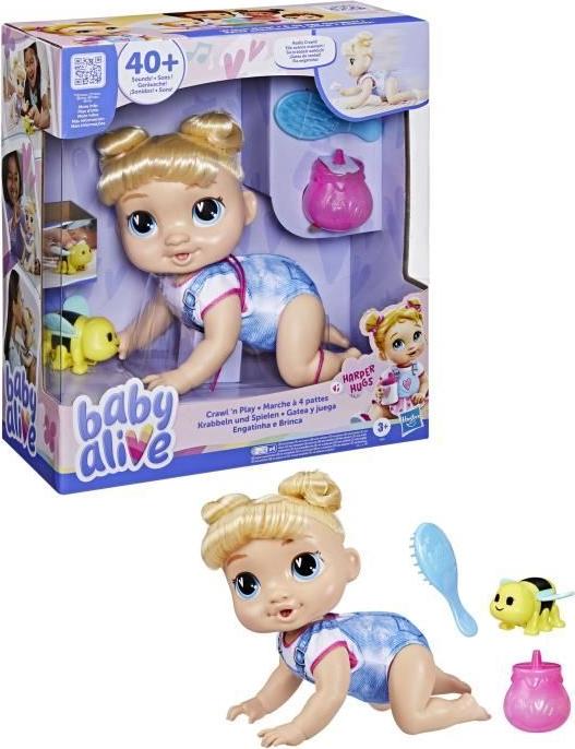 Baby Alive Crawl 'n Play Harper Hugs, Lalka dziecko,