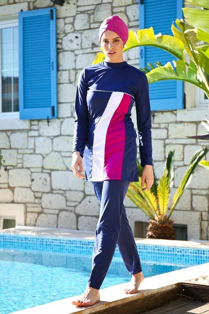 Hasema Burkini costume da bagno blu navy M costume da bagno