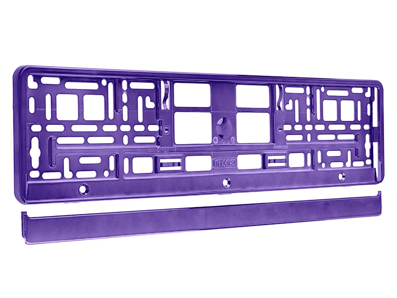Cadre de plaque d'immatriculation métallisé, violet