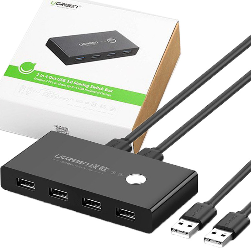 UGREEN USB 2x4 Sharing Switch Selector Black Hubs