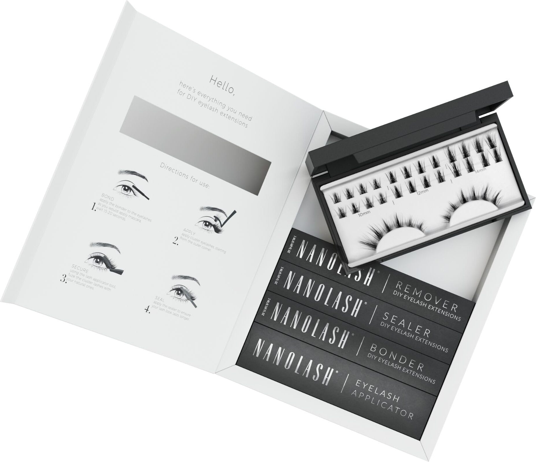 Nanolash DIY Eyelash Extensions Starter Kit Cluster Lashes