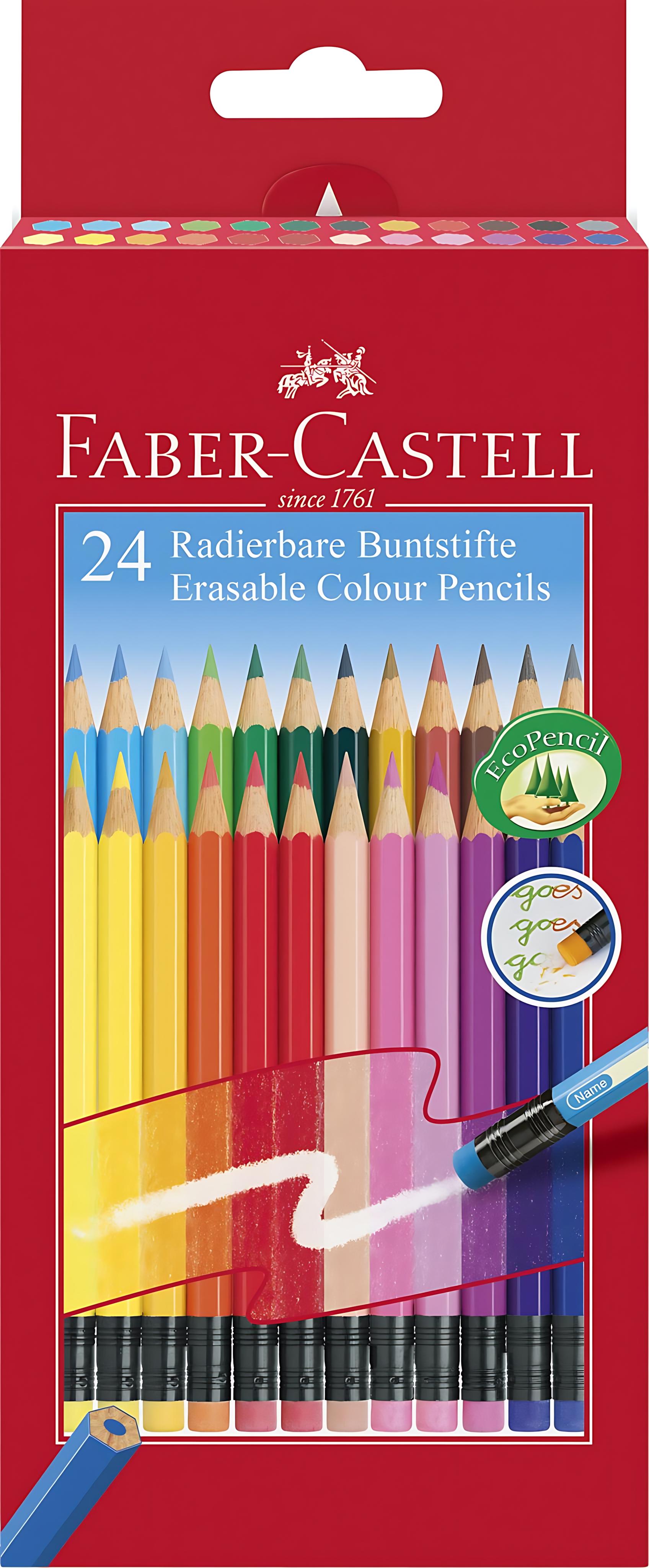 Faber-Castell 116625 Crayons de couleur effaçables étui
