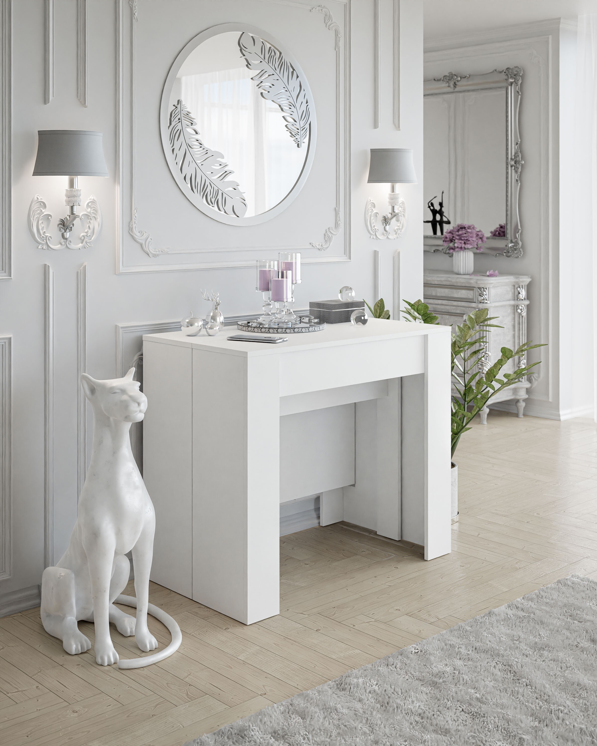 Rozkládací stůl Console FUERRO 237 cm, bílý | Kaufland.cz