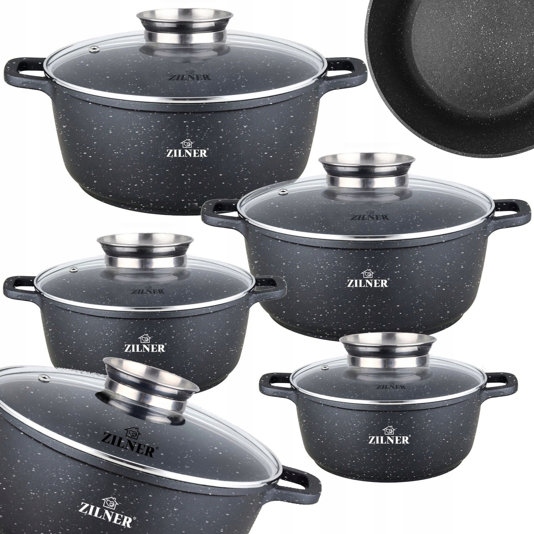Zilner 8-piece pot set, induction pot set, ,, cooking pot