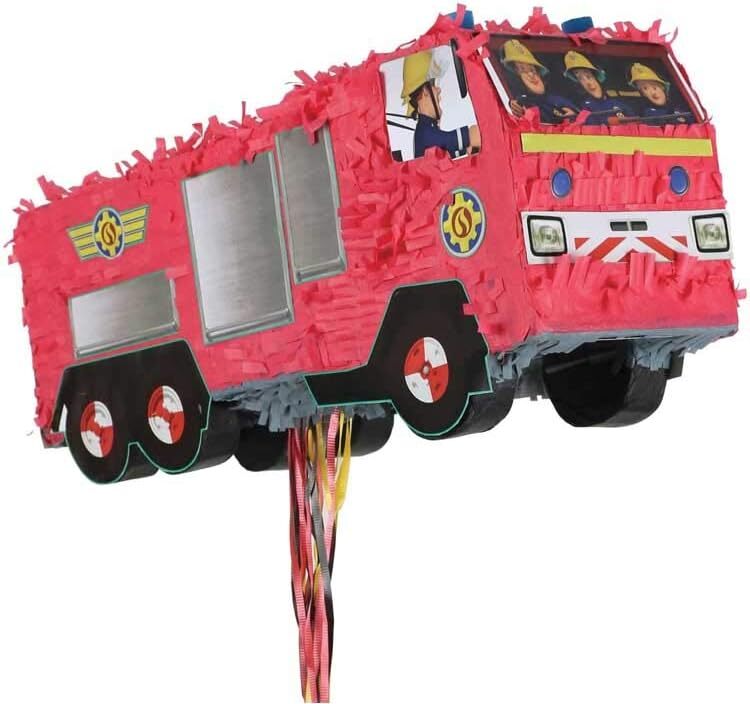 (BOX20) Pull Pinata - Fireman Sam Fire Engine Pinatas