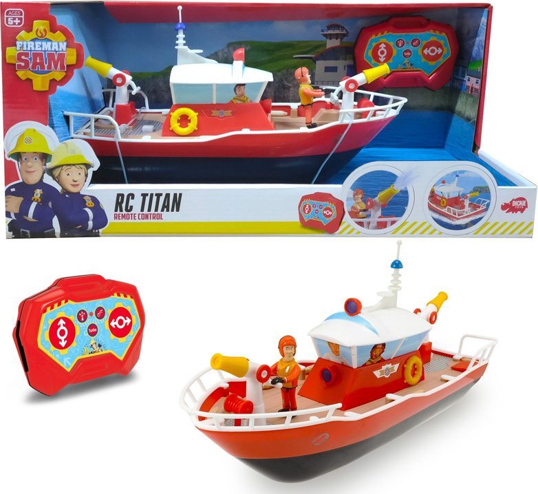 Sam le pompier Bateau en titane télécommandé Arrose l'eau