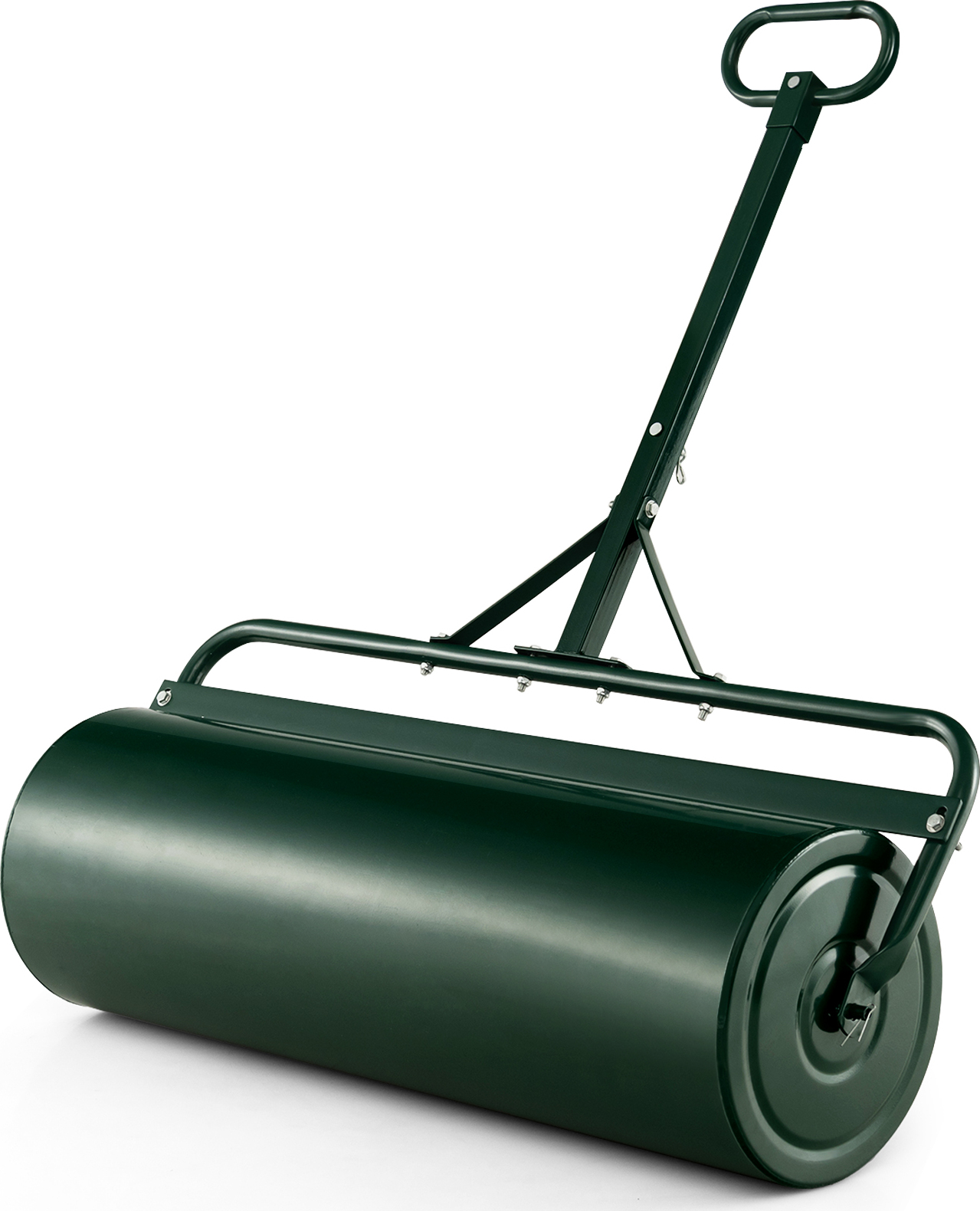 COSTWAY rullo per prato in metallo 113 L, rullo manuale con