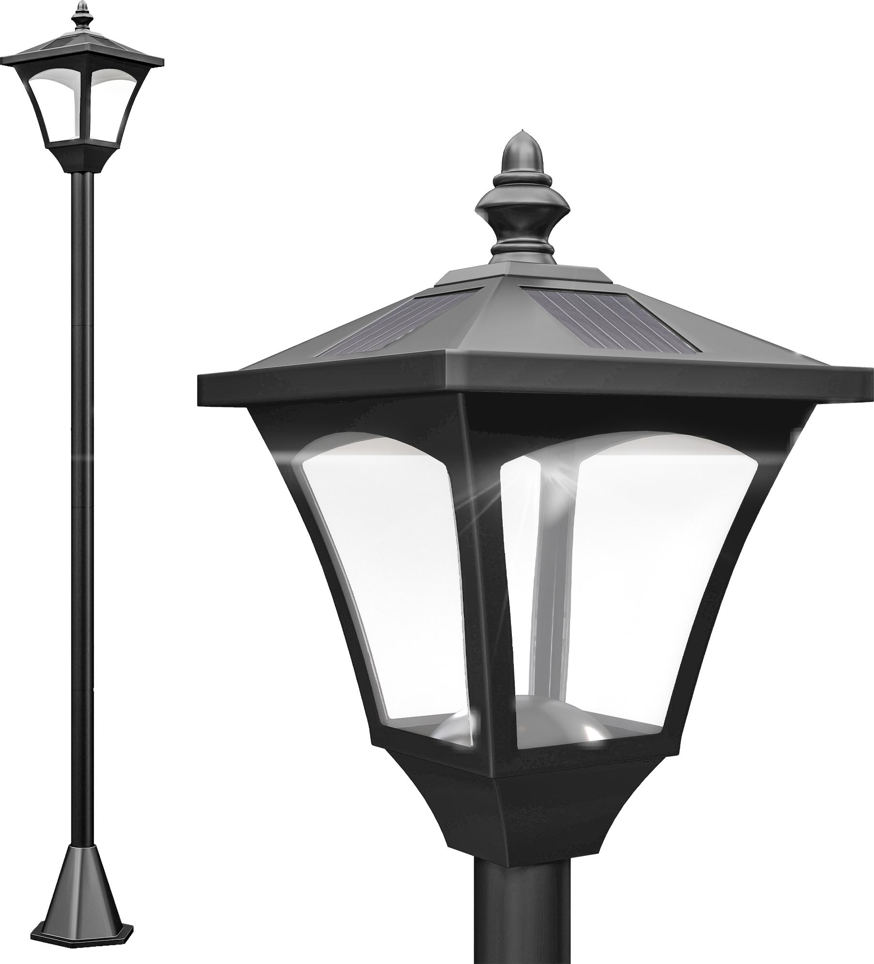 Outsunny Solar Laterne Gartenlaterne Wegleuchte mit LED 30