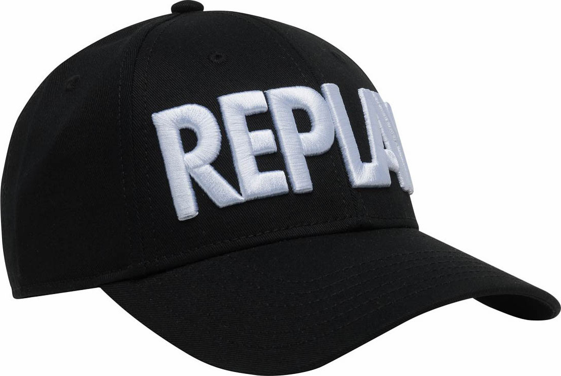 REPLAY cap Cap Black / Optical White nero Cappellini