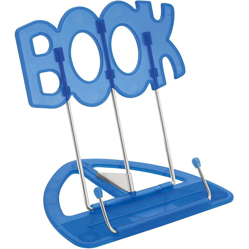 Leggio WEDO BOOK, con base in plastica, blu Fermalibri