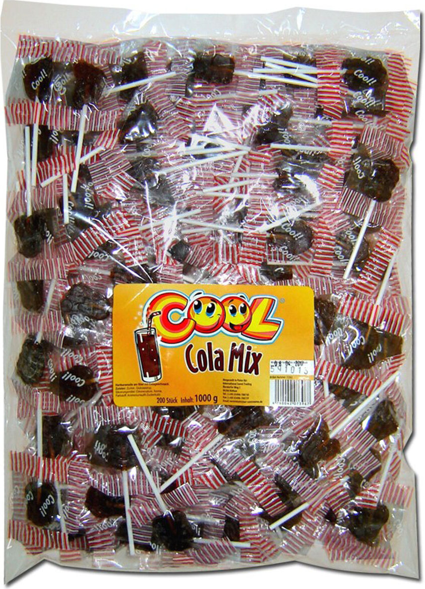 Cool Cola Mix sucettes 200 pièces en sachet individuel