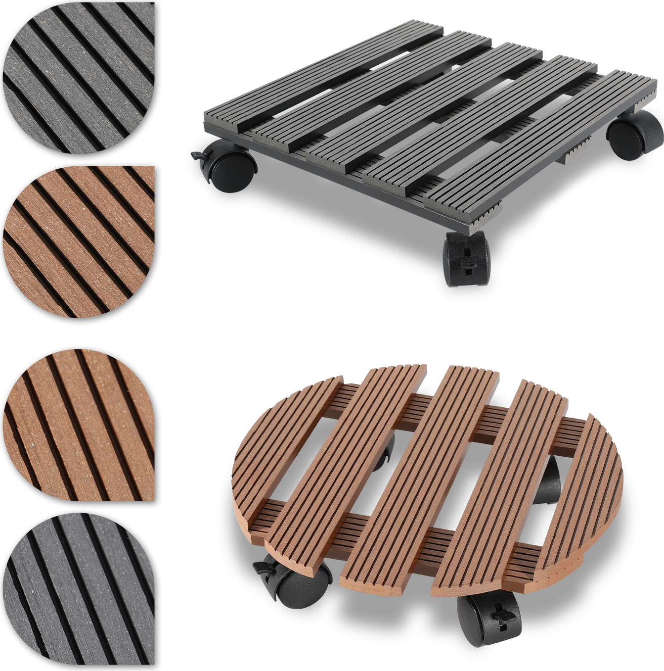 Yakimz Pflanzenroller bis 80 Kg WPC 30 x 30 | Kaufland.de