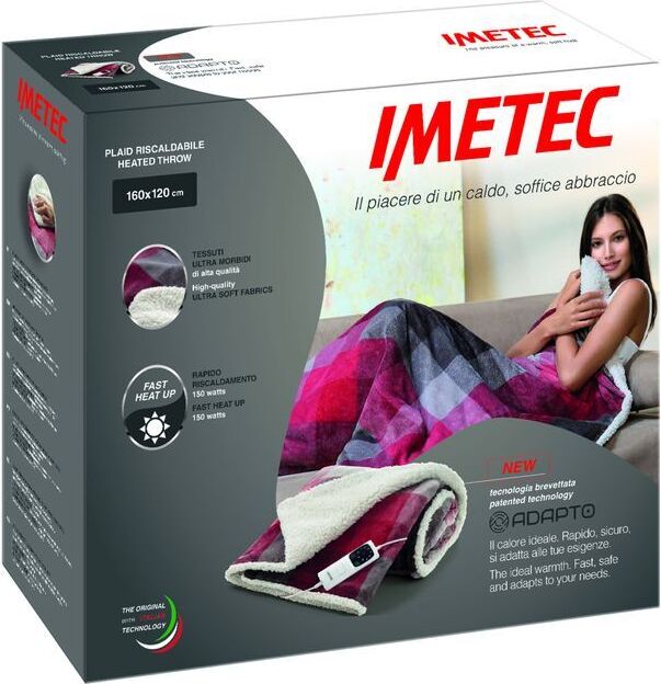 Imetec Adapto aksamitny koc w kratę 160x120 | Kaufland.pl