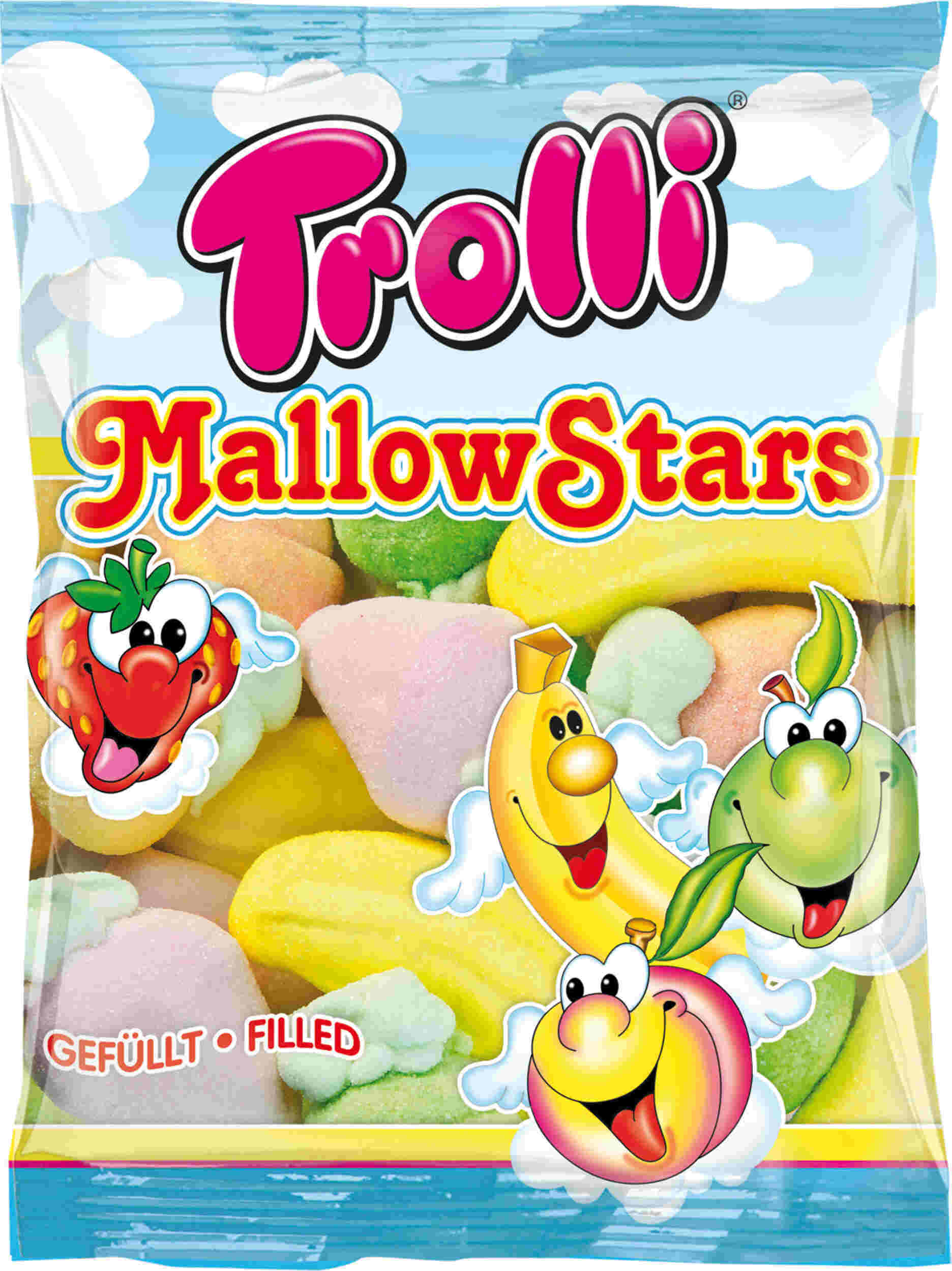 Trolli Mallow Stars extra mäkké marshmallow ovocie s