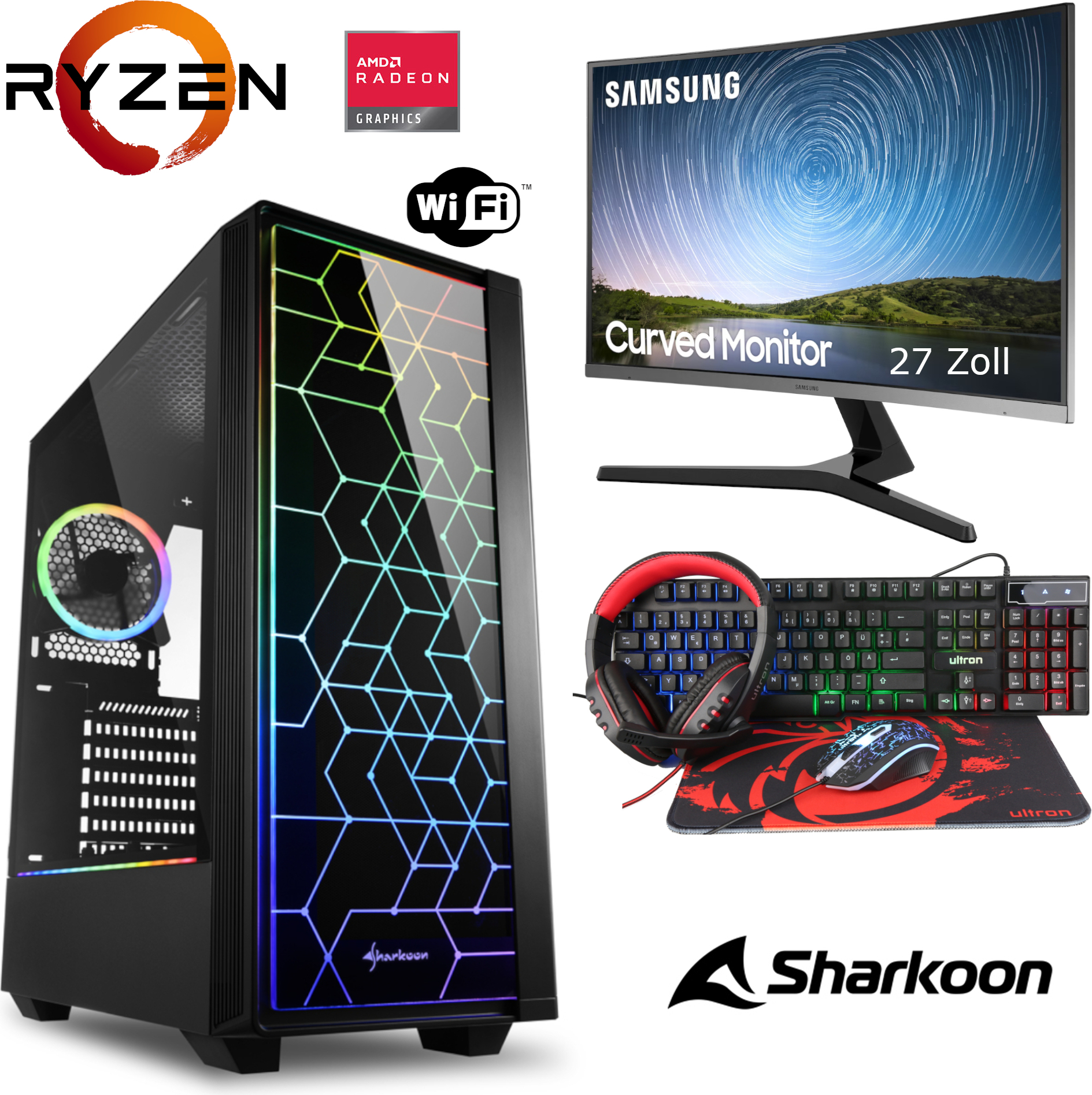 Gaming Complete Set - Ryzen 5 5600G 6x4,4GHz - 32GB RAM