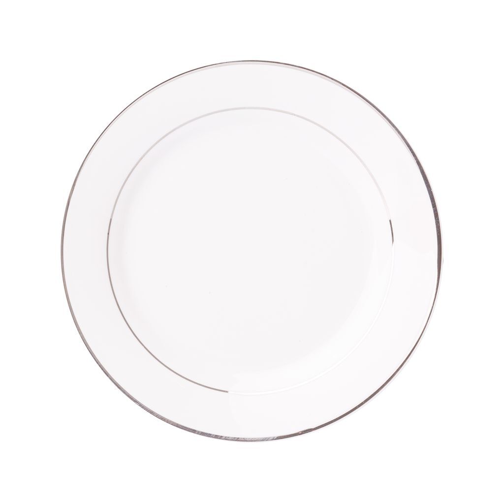 Ambition Aura Silver 27 cm - Assiette plate en porcelaine