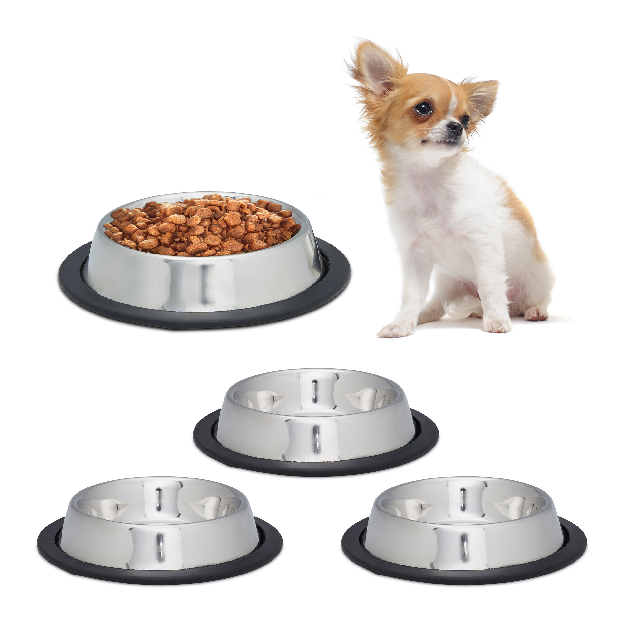 relaxdays 4er Napfset Hund Größe S Hundenapf | Kaufland.de