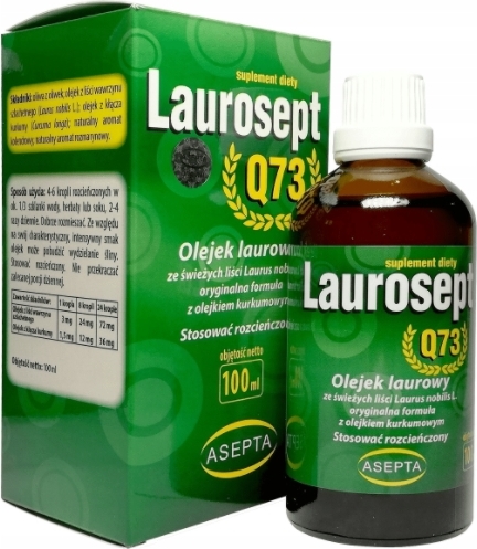 Laurosept Q73 olejek laurowy, krople 100 ml