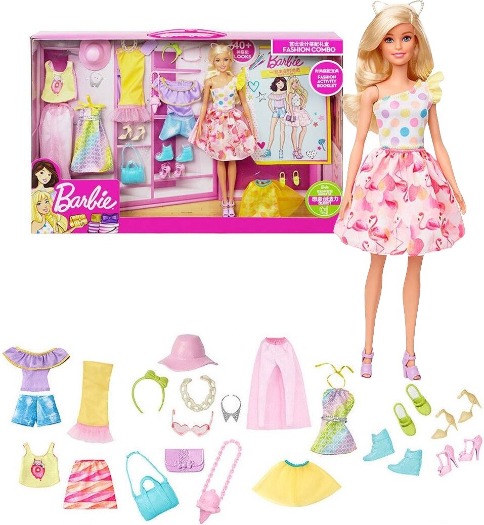 Barbie Fashion Combo Set Poupée de mode + vêtements