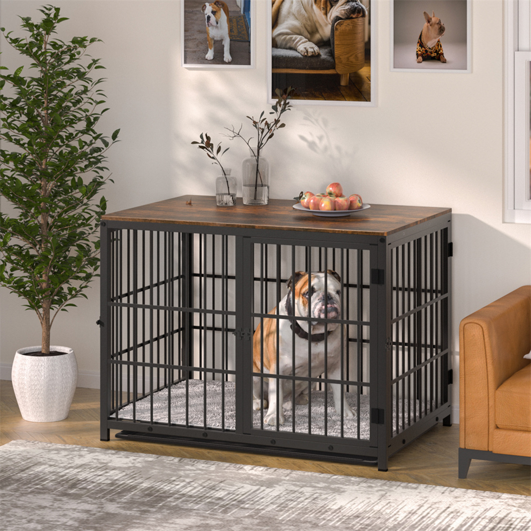 WISFOR Cage pour chien avec 3 portes, Box pour chien Maison