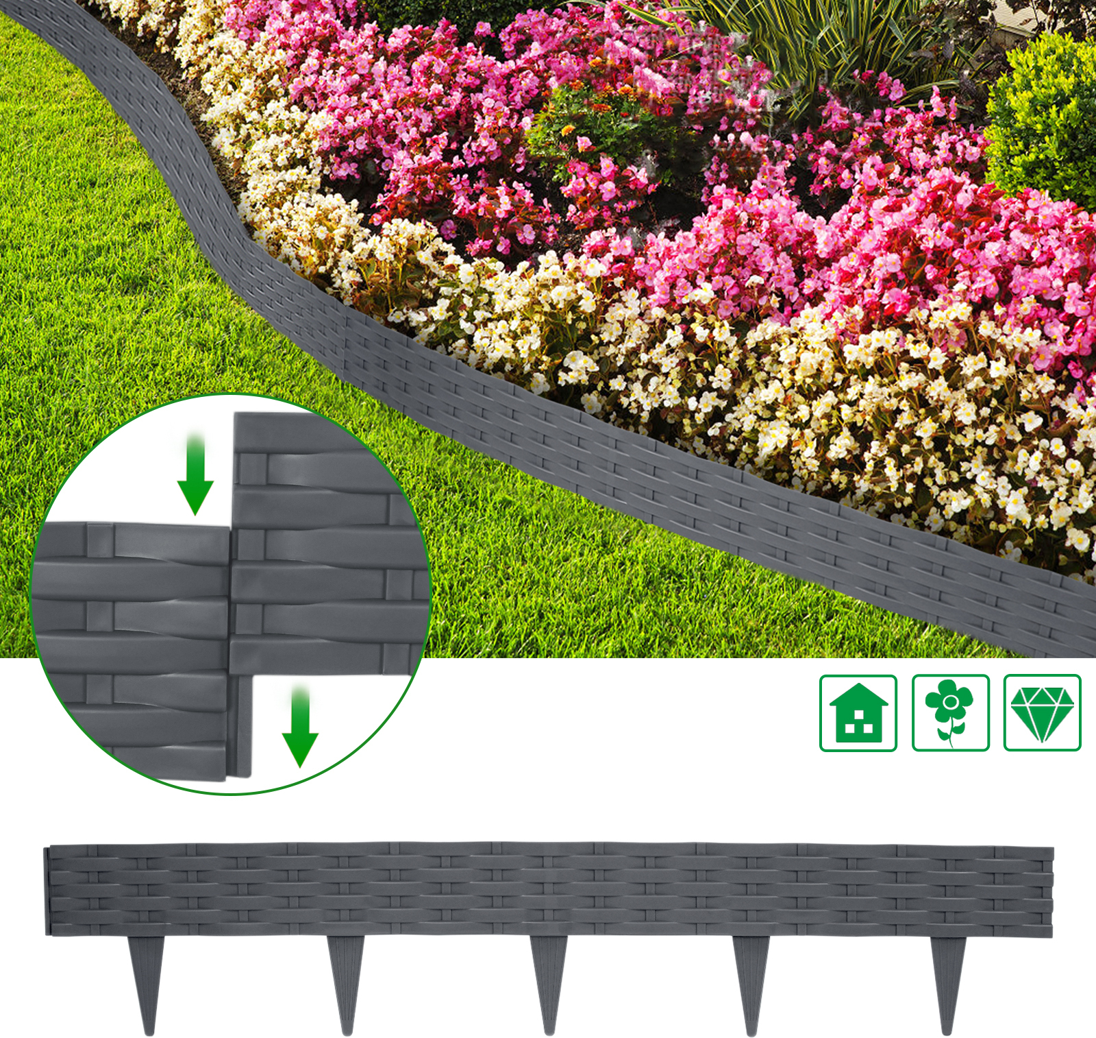 LZQ Ratanové obruby na trávník Obruby na | Kaufland.cz