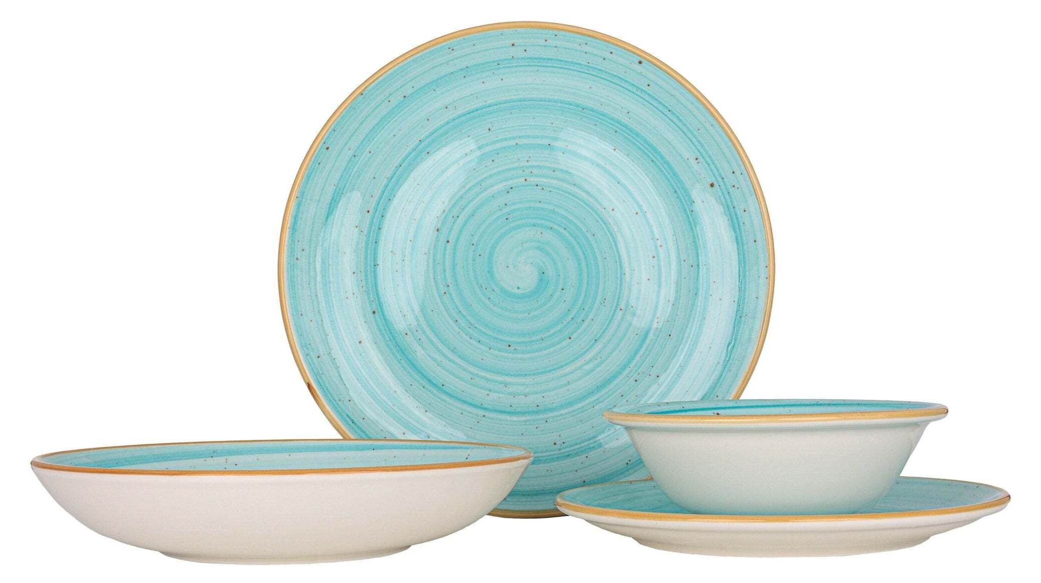 Set de vaisselle Bonna (Medium) - Aqua - 24 pièces - 6