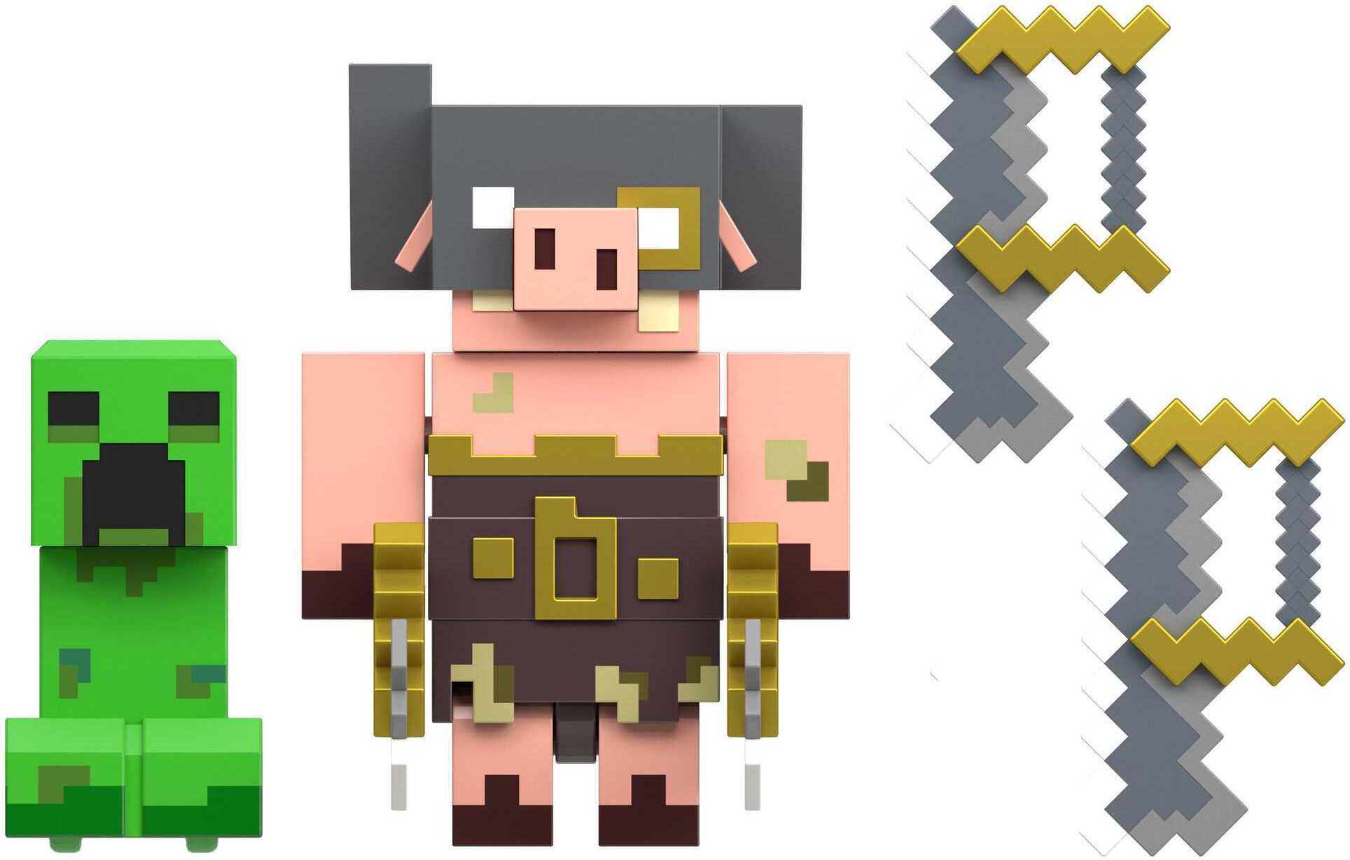 Minecraft Legends Creeper vs Piglin Brute 2er Pack