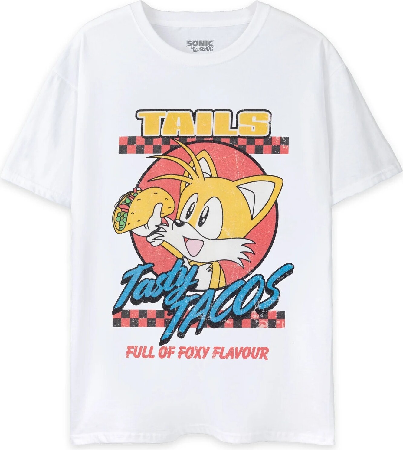 Sonic The Hedgehog Tasty Tacos tričko L Bílá