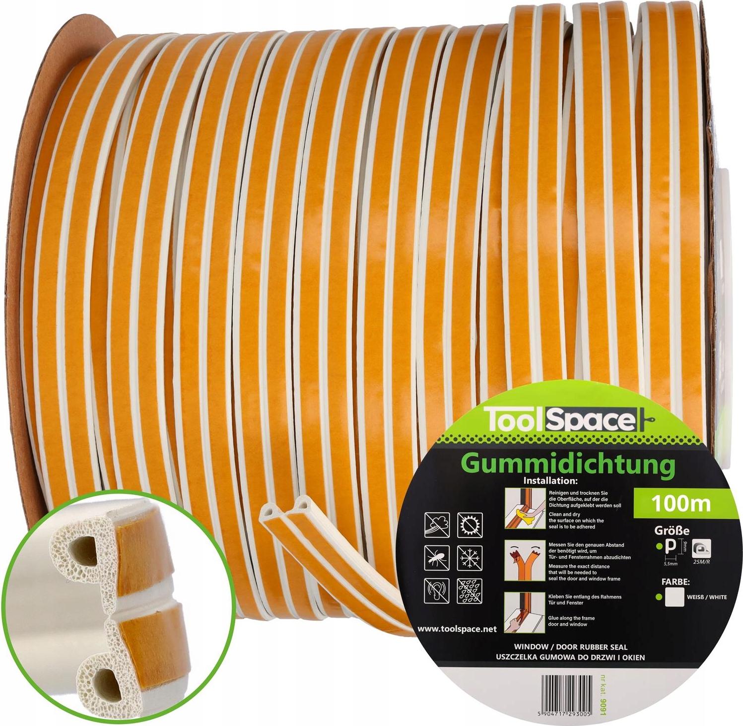 100m "P" sceau blanc Applications de loisirs
