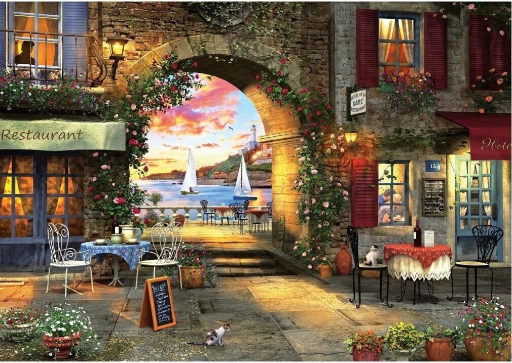 ART PUZZLE Puzzle Restaurant sur la côte 1000 pièces