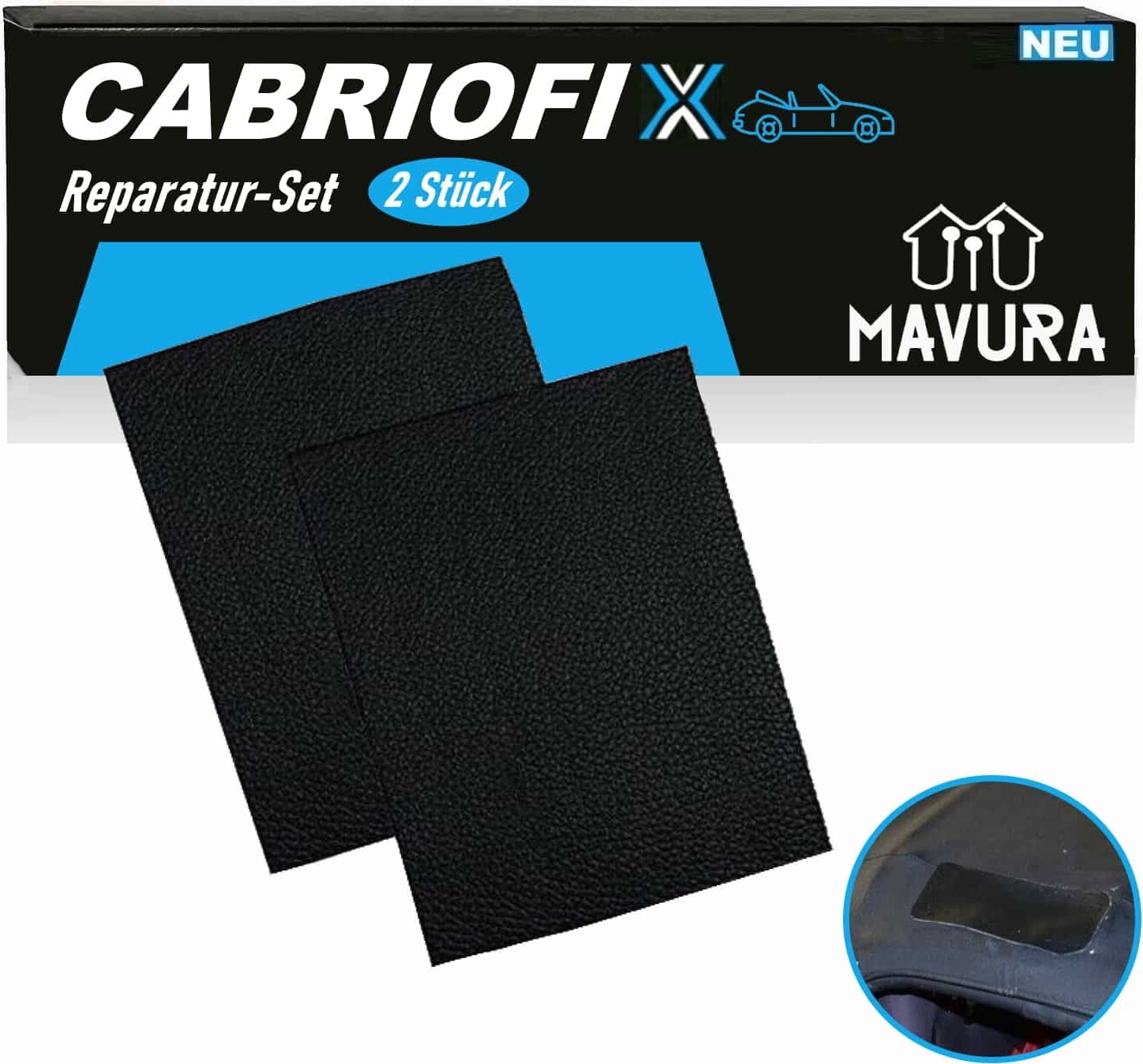 CABRIOFIX Cabrio Dach Reparatur Set Verdeck selbstklebend