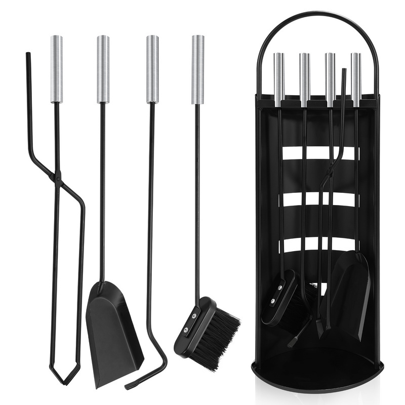 Jopassy 5-pièces set de cheminée en acier inoxydable Set