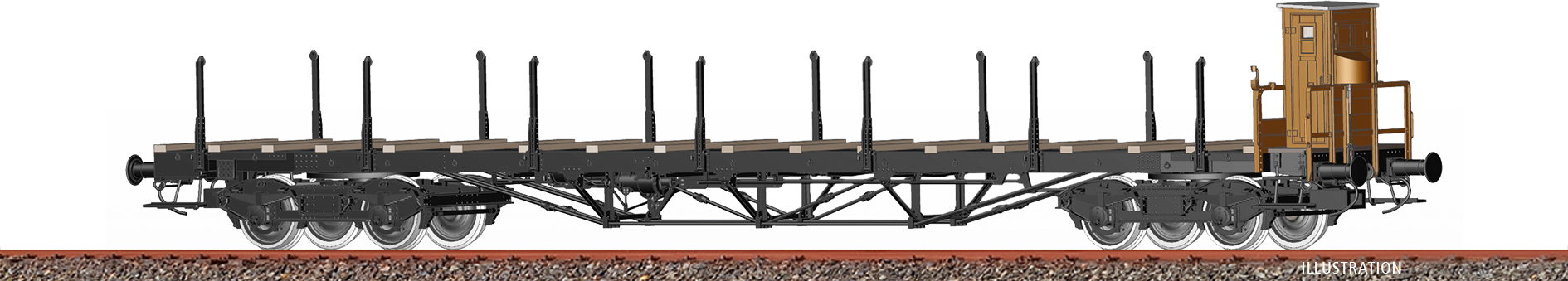 50650 Brawa H0 Güterwagen-R SSlm16 DB, III DC Waggons
