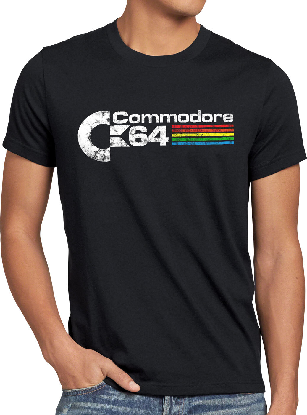 A.N.T. C64 Retro Herren T-Shirt basic heimcomputer logo