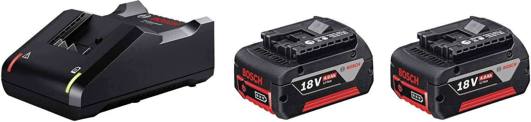 Bosch 1600A019S0 Bosch 2x 4.0Ah + GAL 18V-40 Akku