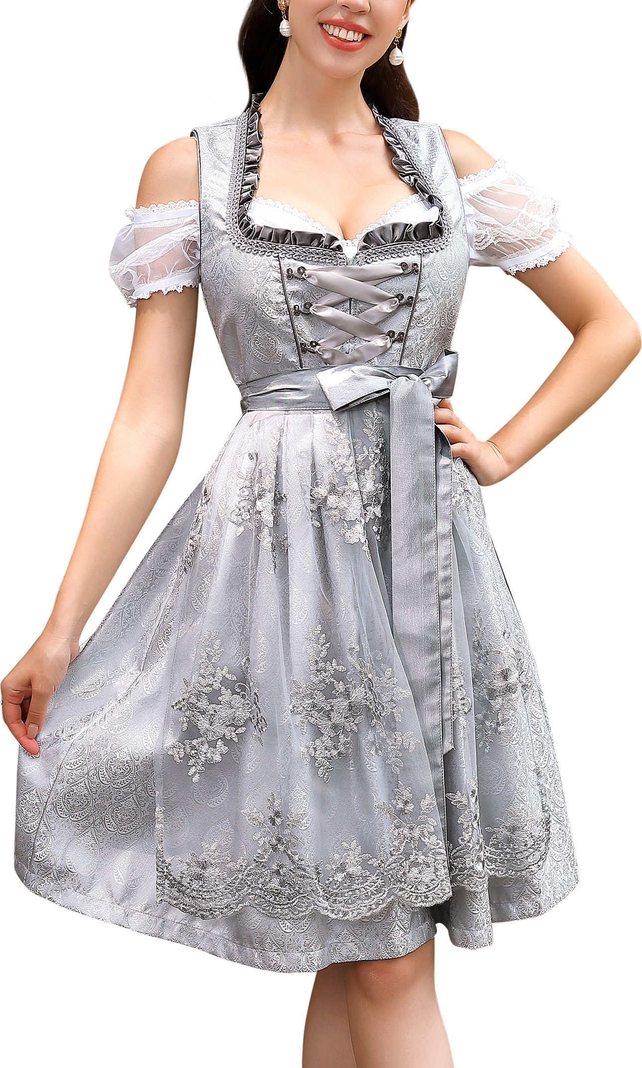 Acekool Dirndl Damen Midi Trachtenkleid 3 | Kaufland.de