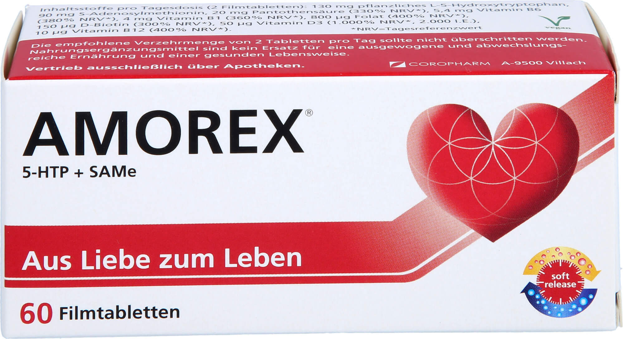 AMOREX 5-HTP und SAMe Filmtabletten aus Liebe zum Leben, 60