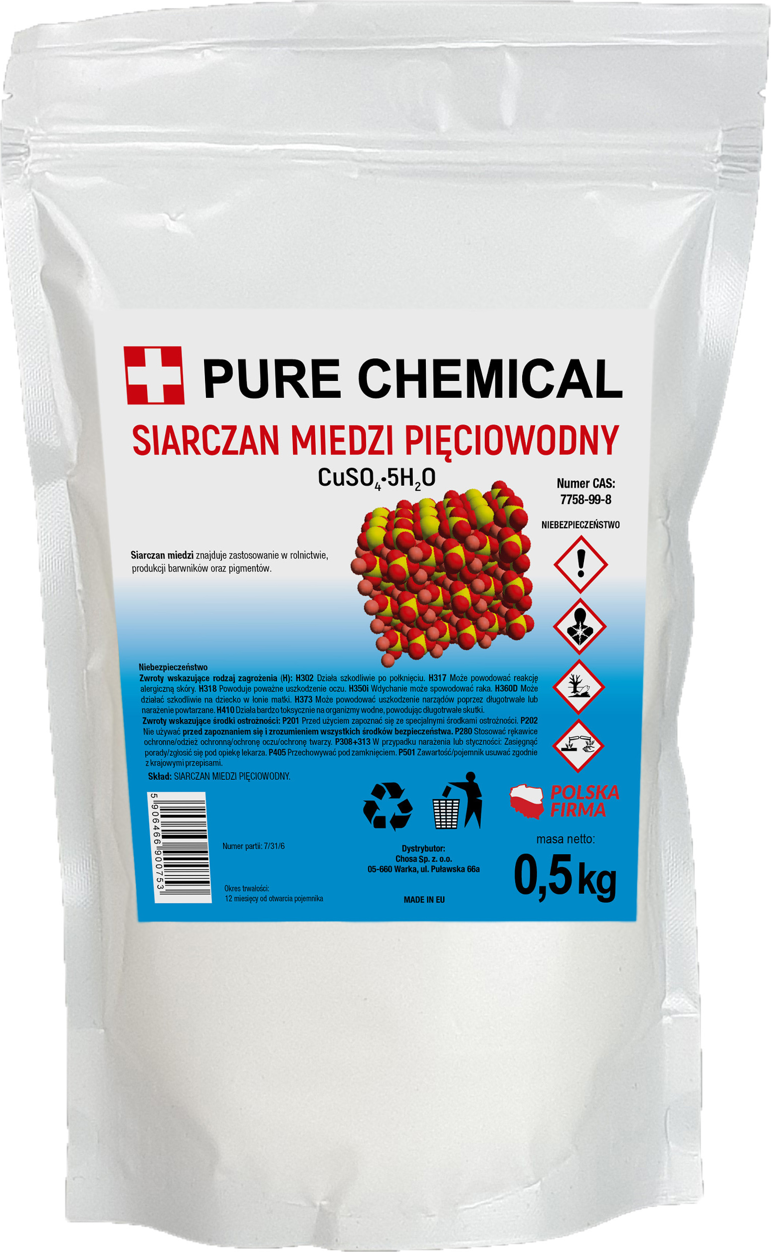 PURE CHEMICAL | Pięciowodny siarczan miedzi CuSO4 czysty