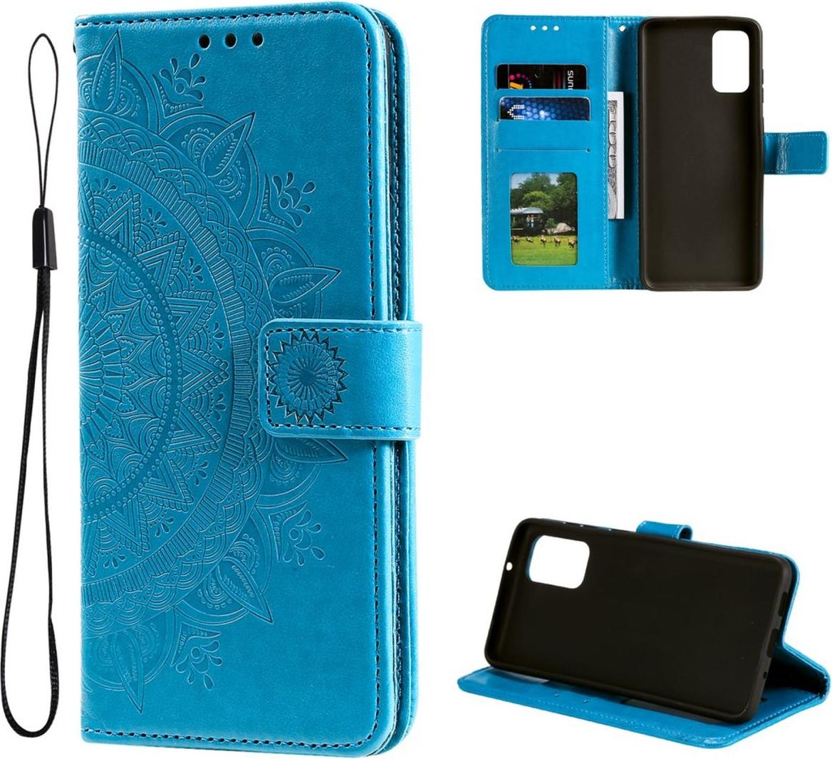 Housse Samsung Galaxy A13 4G Flip Case Mandala Bleu