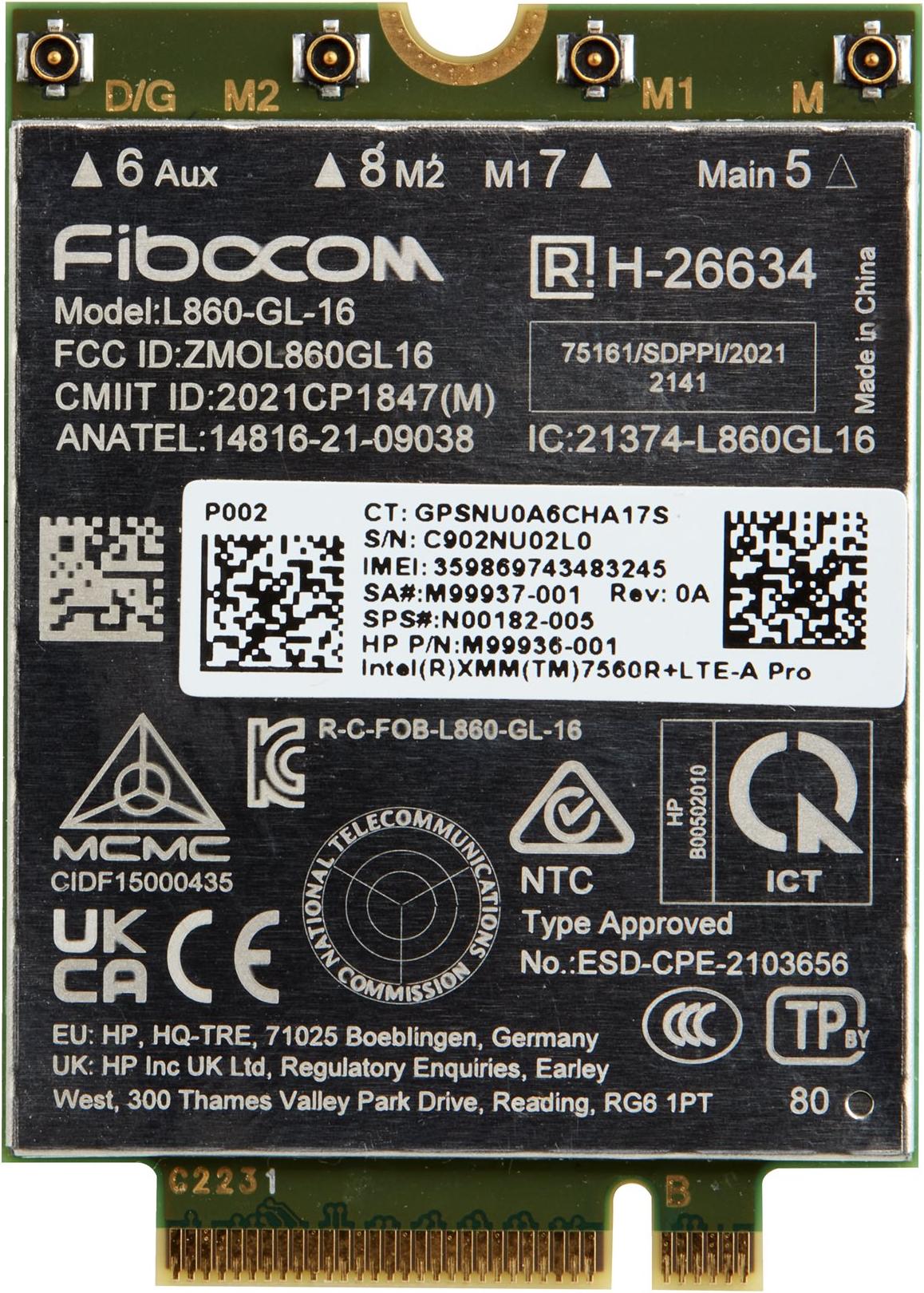 HP Funkmodem 4G LTE-A WWAN Modul Modem