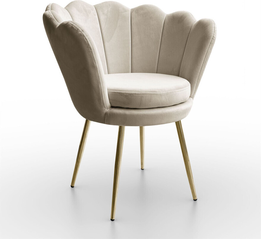Muschel-Polstersessel SHELLY Beige velvet | Kaufland.at