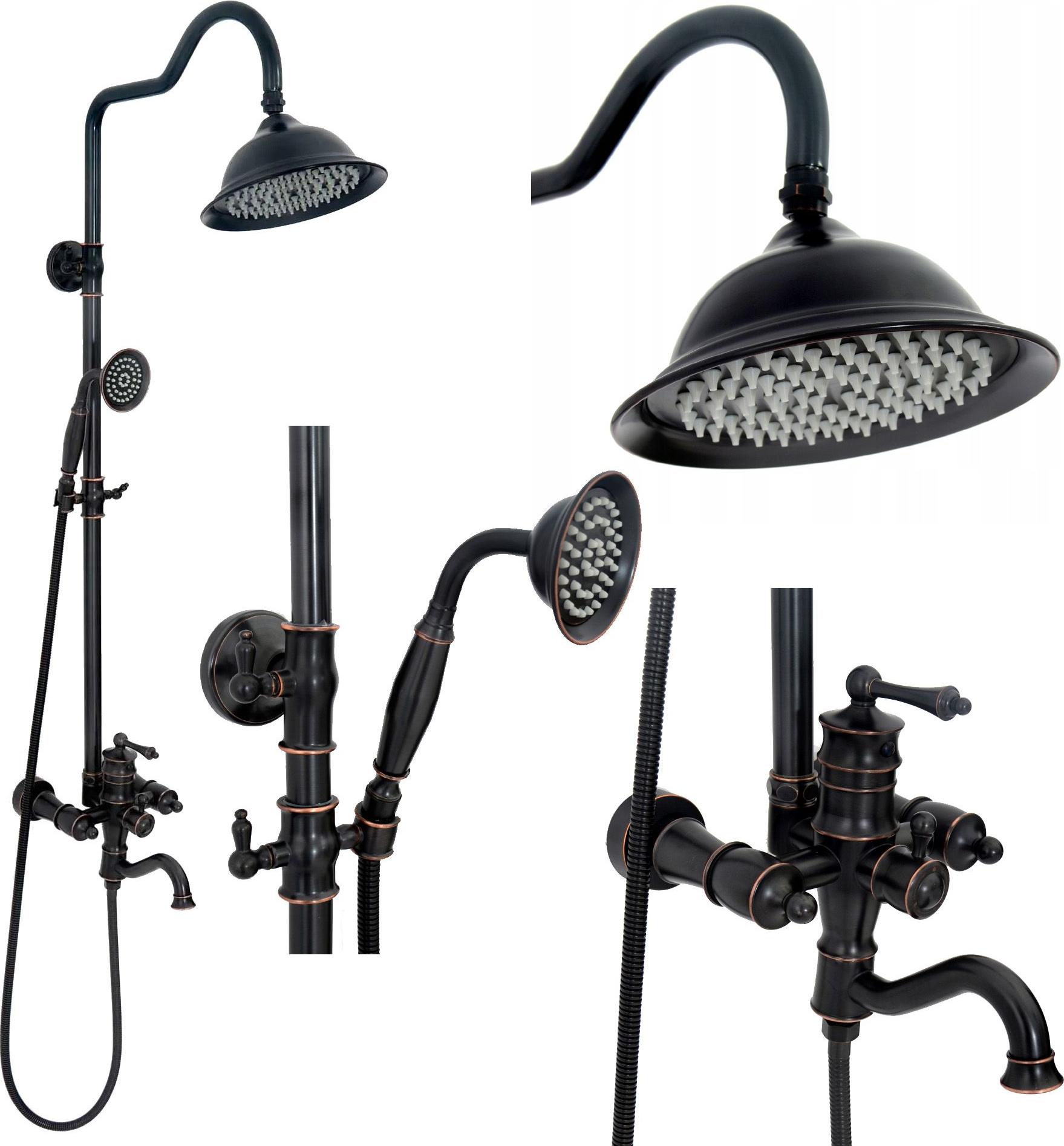 Sprchový set Rea VINTAGE Black Batérie do kúpeľne