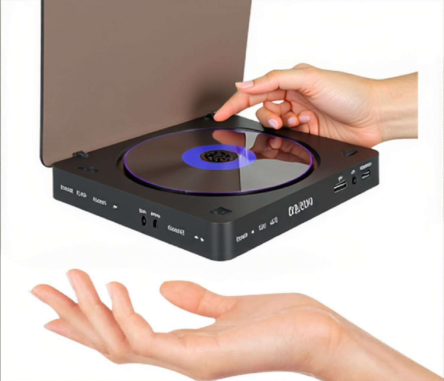 ZELURXX Lecteur DVD HD, VCD, lecteur vidéo portable,