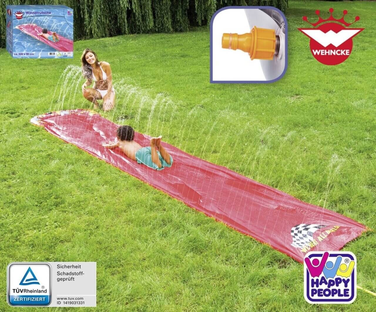 Wasserrutsche rot 500x90cm Happy People 77841 Rutschen