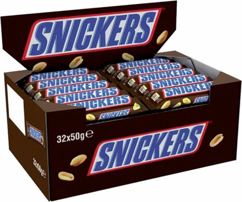 Snickers Riegel Display 32x 50g (1,60 Kg) 1.1 Schokoriegel