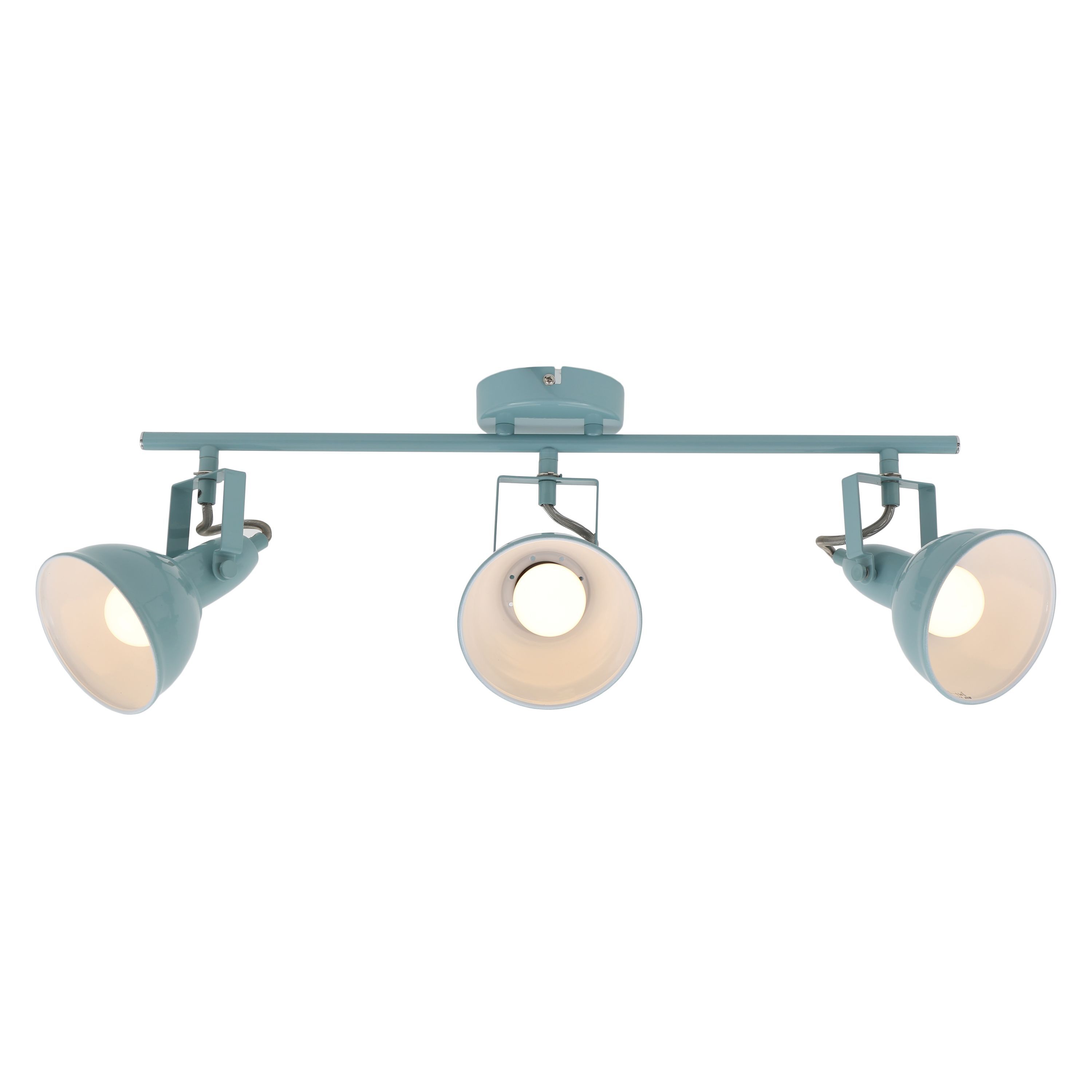 Plafonnier avec 3 spots pivotants et orientables E14 max.