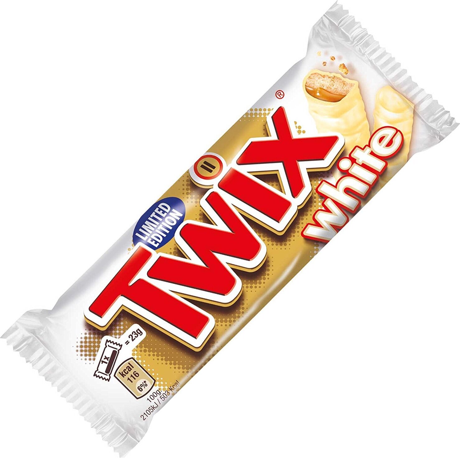 Twix White Biscuit croustillant enrobé de caramel et de